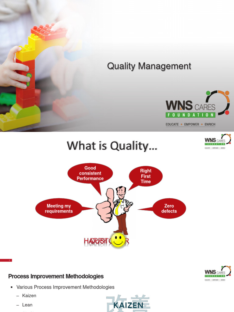 Quality Management and Process Improvement | PDF | Six Sigma | Lean ...