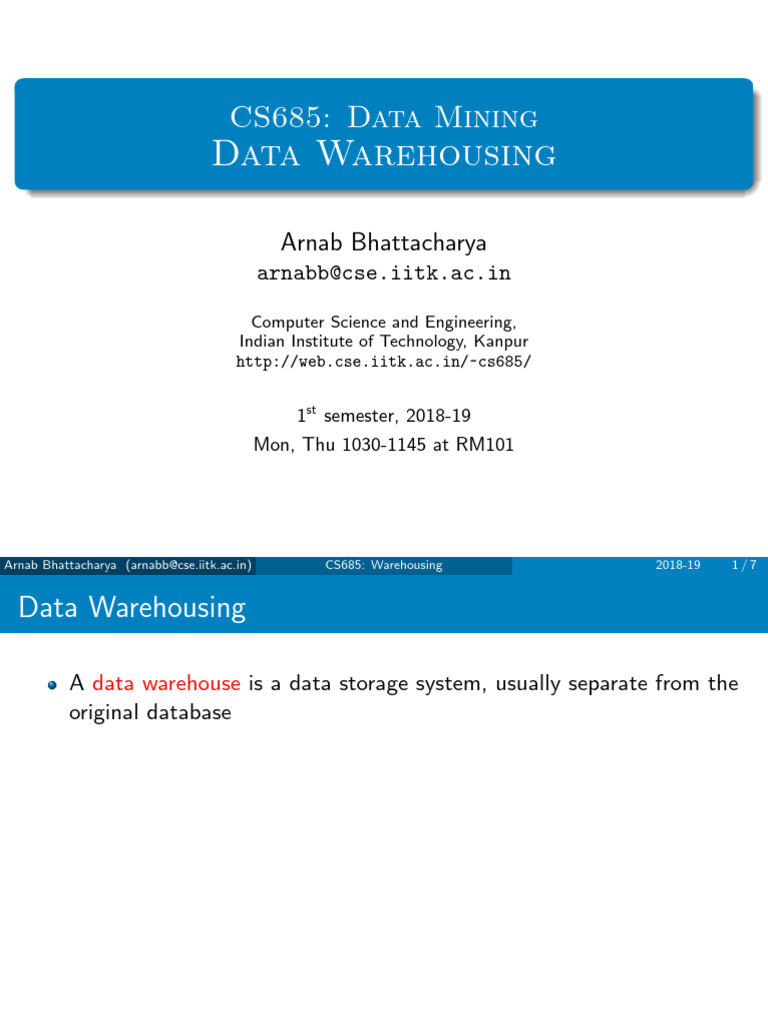 Lec 04 | PDF | Data Warehouse | Information Technology