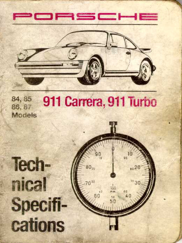 911 84-87 Tech Spec Book | PDF