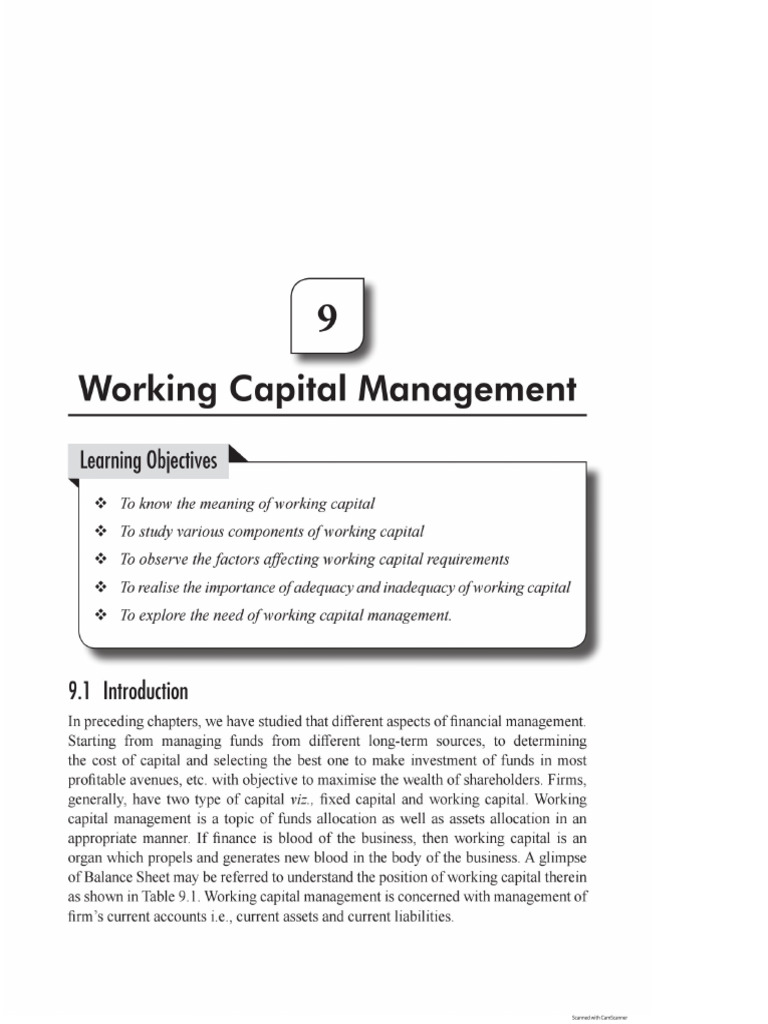 Working Capital BMS | PDF