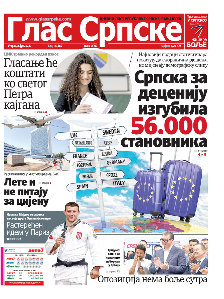 Glas Srpske 20240604 | PDF