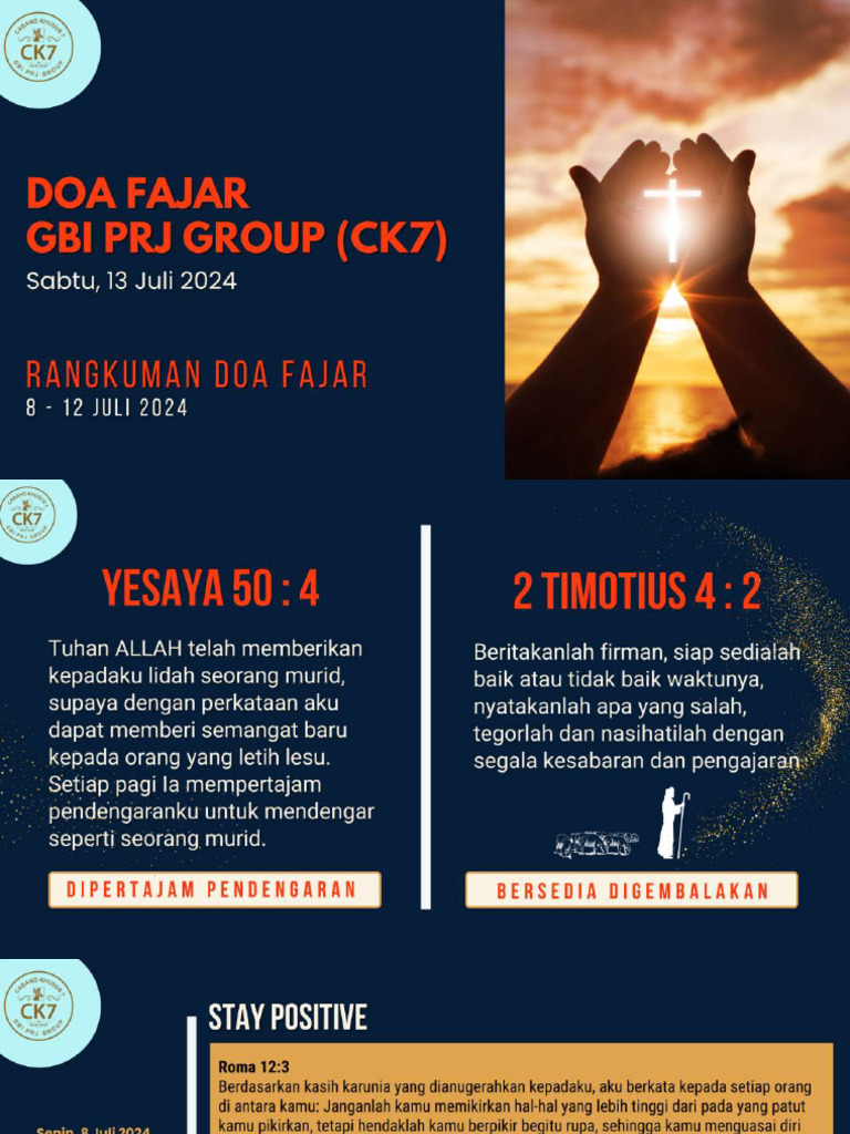 Doa Fajar Sabtu 13 Juli 2024 | PDF