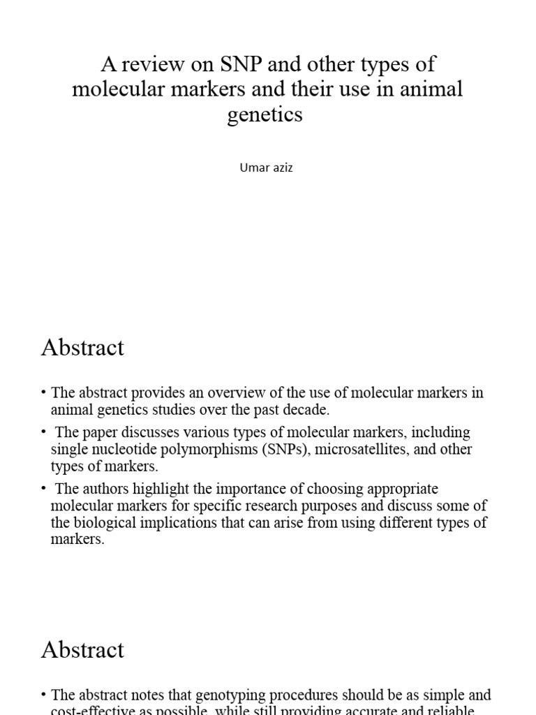 11 Pdf 4 Vignal Et Al Snp Other Markers Pdf Single Nucleotide Polymorphism Dna Sequencing