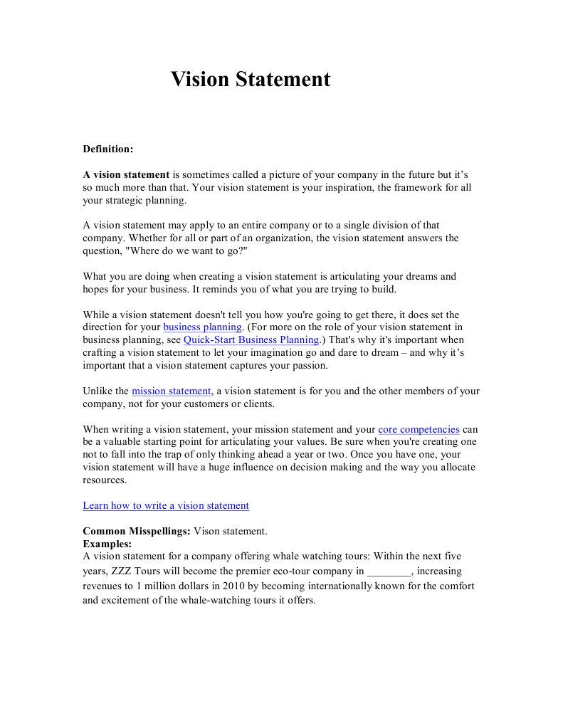 Vision Statement | PDF