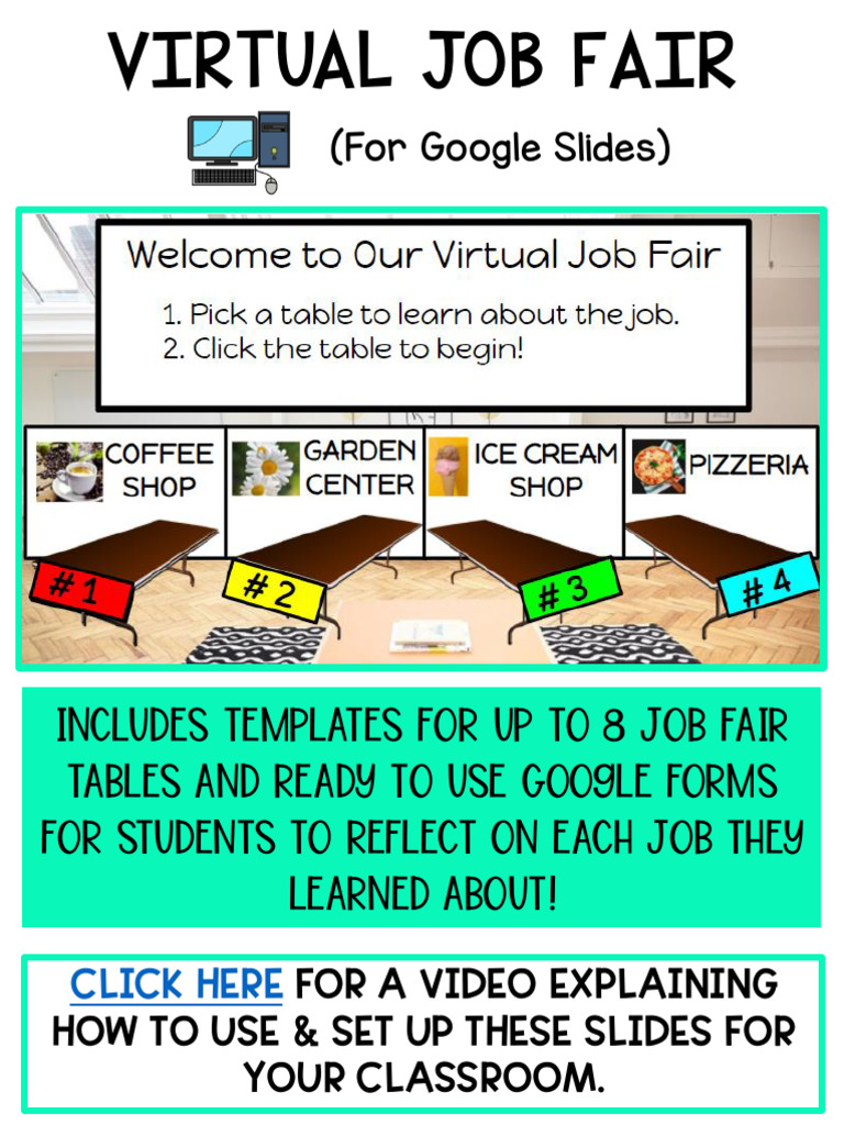 Includes Templates For Up To 8 Job Fair Tables AND Ready To Use Google ...