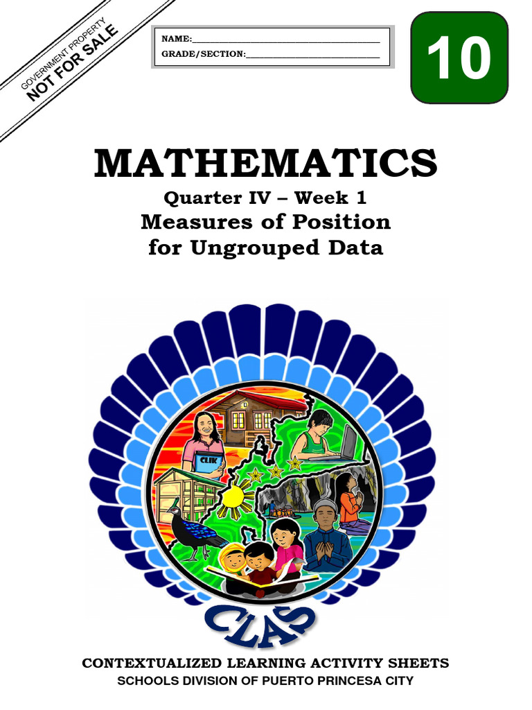 Math10 - q4 - CLAS1 Measures of Position Ungrouped Data 1 1 JOSEPH ...