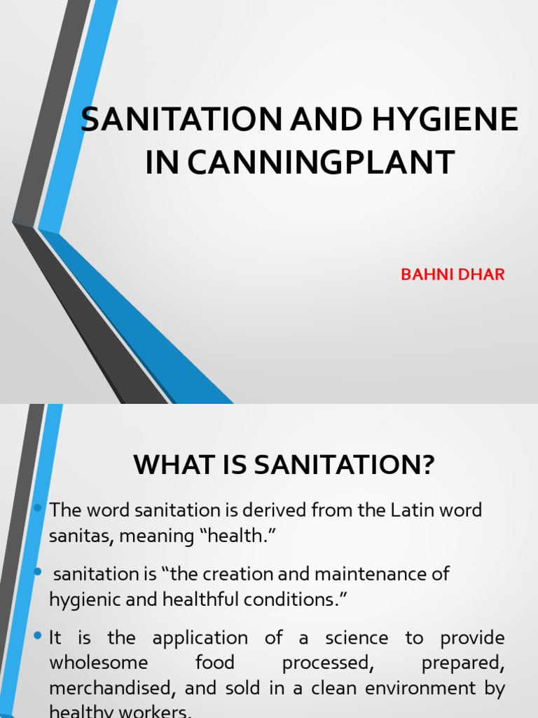 Sanitation & Hygiene-1 | PDF | Hygiene | Sanitation