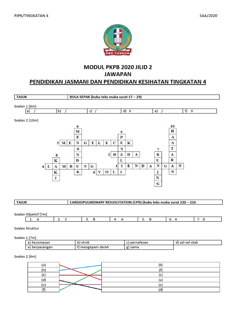 Jawapan Modul PKP2.0 PJPK T4 | PDF