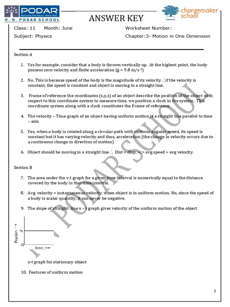 Ch2 Motion in A Straight Line (Ak) F | PDF | Velocity | Speed