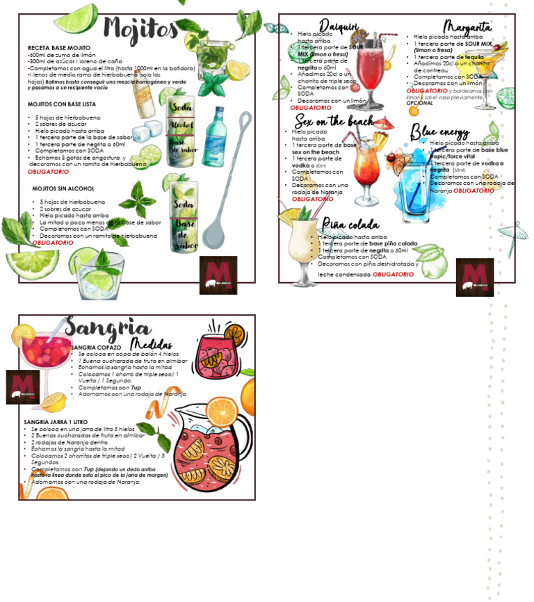 Mojitos y Cocteles | PDF | Bebidas alcohólicas | Cócteles