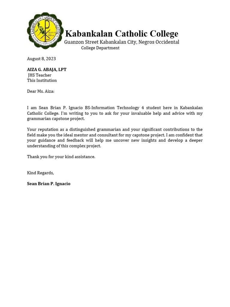 Letter To Grammarian | PDF