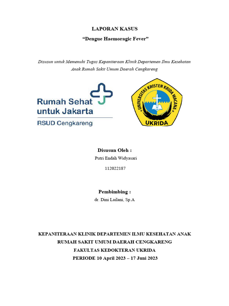 LAPKAS DHF - Putri Endah 112022187 | PDF