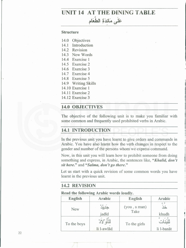 Unit-14 - at The Dining Table | PDF | Grammatical Gender | Grammatical Number