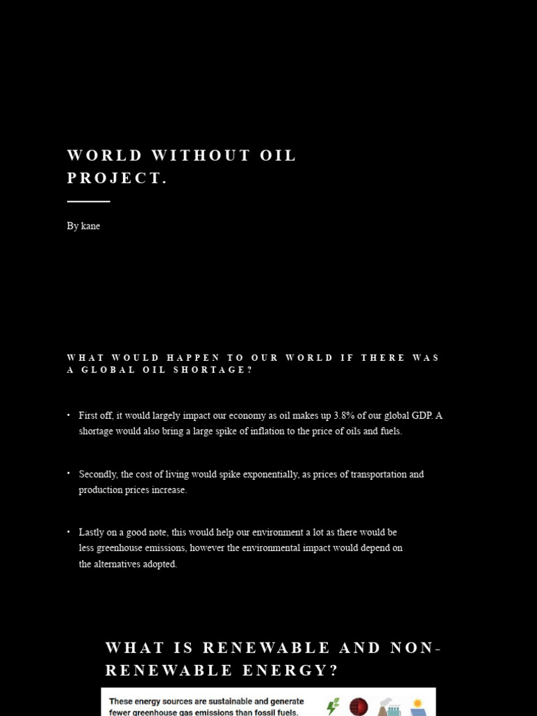 World Without Oil Project | PDF | Technology & Engineering