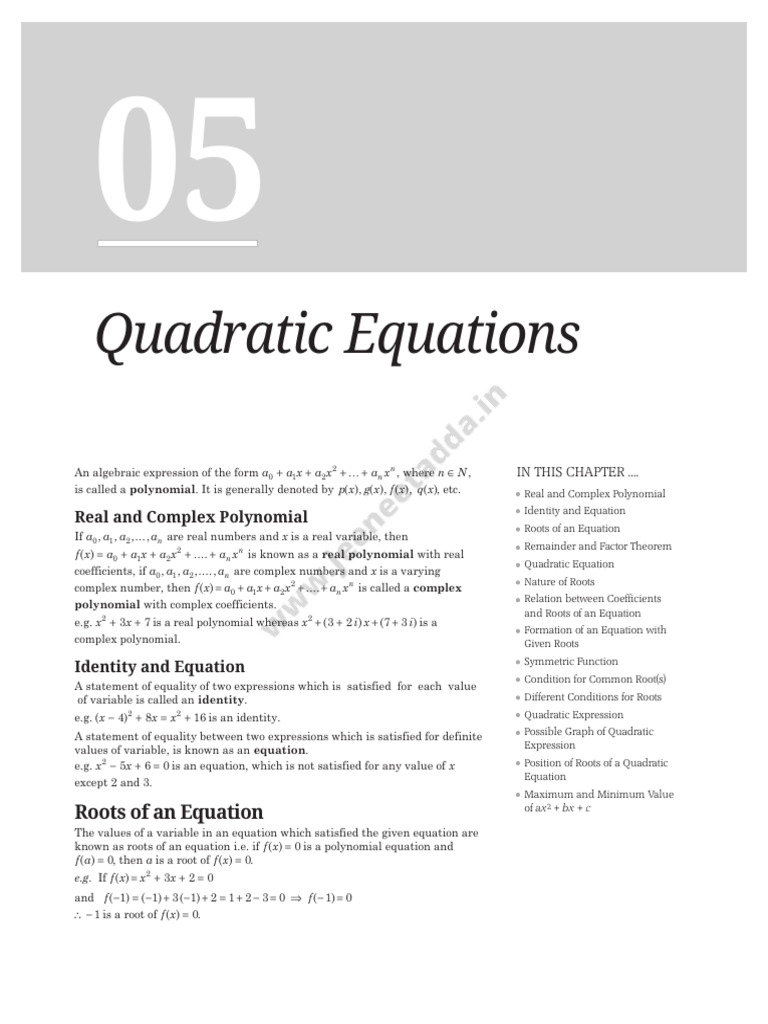 Arihant Master Resource Book in Maths For JEE Mains 2022-Pages-Deleted (Quad Eq) | PDF ...