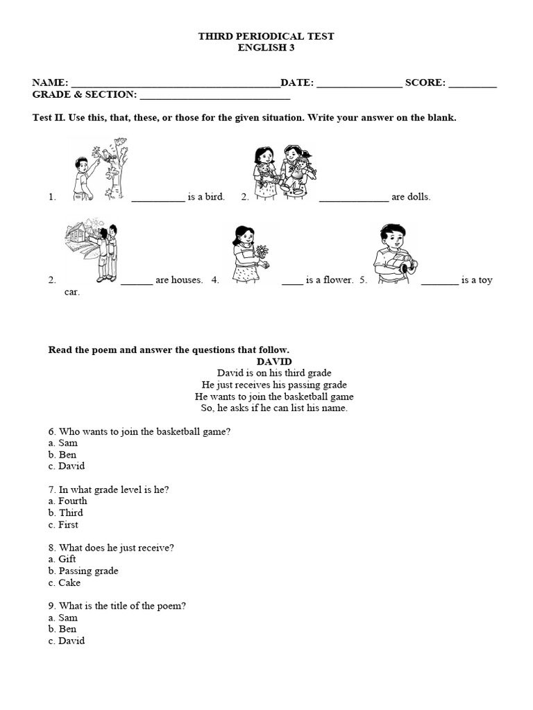 English 3 Periodical Test Guide | PDF | Linguistics | Languages