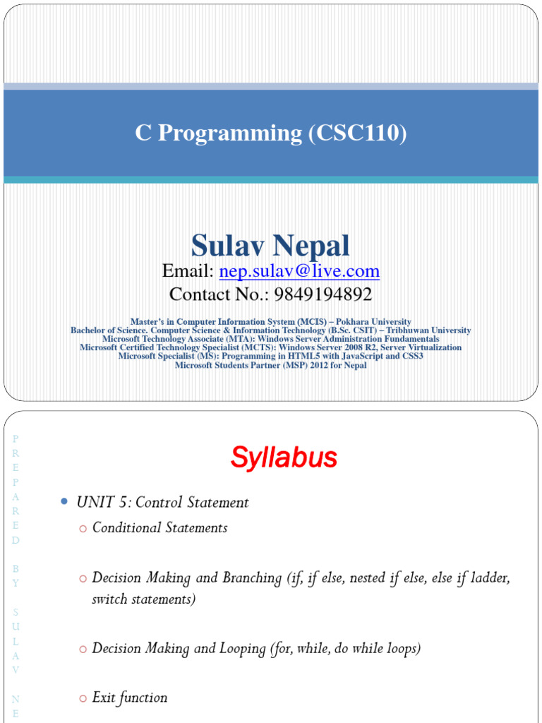Unit 5 (Control Statements) | PDF | Control Flow | Boolean Data Type