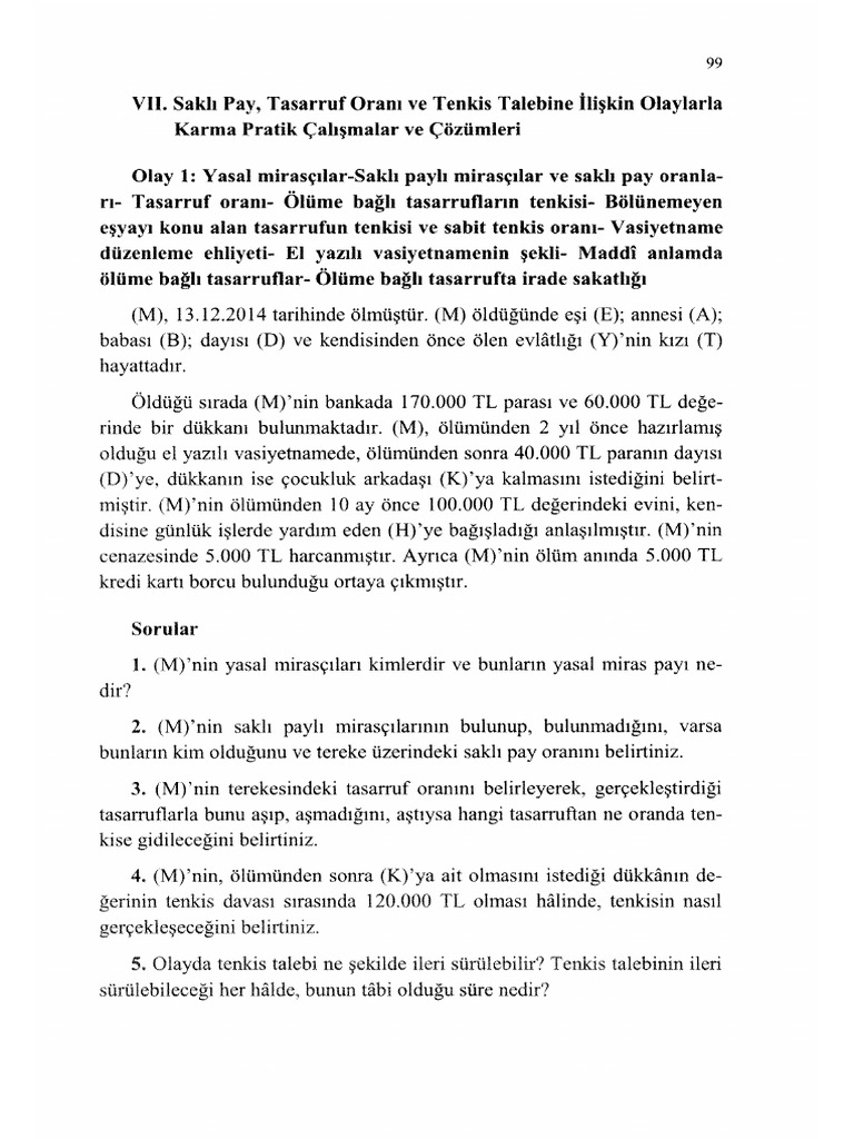 Miras Hukuku Pratik C Al S Ma Cevap Anahtar - 2 | PDF