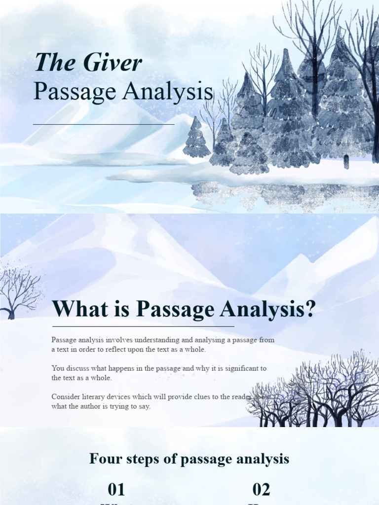 The Giver Passage Analysis | PDF | The Giver