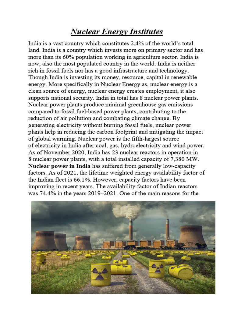Nuclear Energy Institutes | PDF | Nuclear Power | Nuclear Proliferation