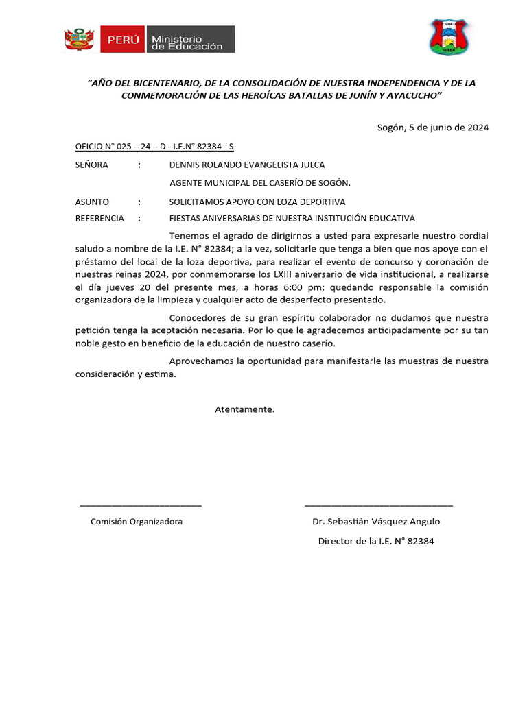 Oficio Agente Municipal Sogon | PDF | Hogar, jardinería y bricolaje