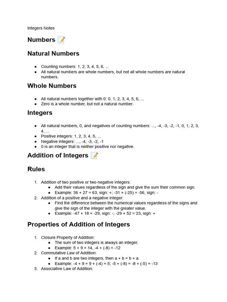 Untitled Document | PDF | Integer | Numbers