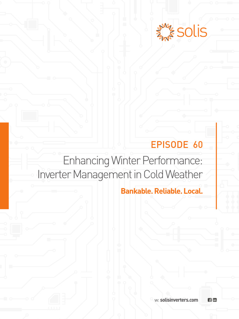 Solis Seminar Episode 60 Enhancing Winter Performance | PDF | Power ...