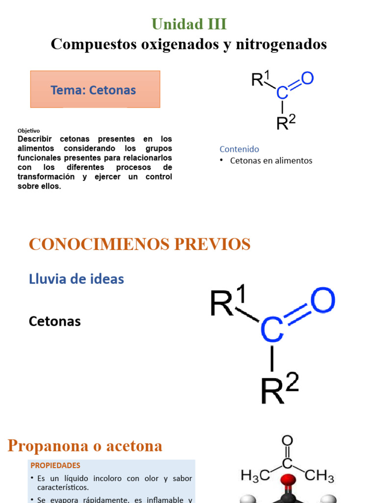 Clase 20. Cetonas en Aliemntos | PDF | Química
