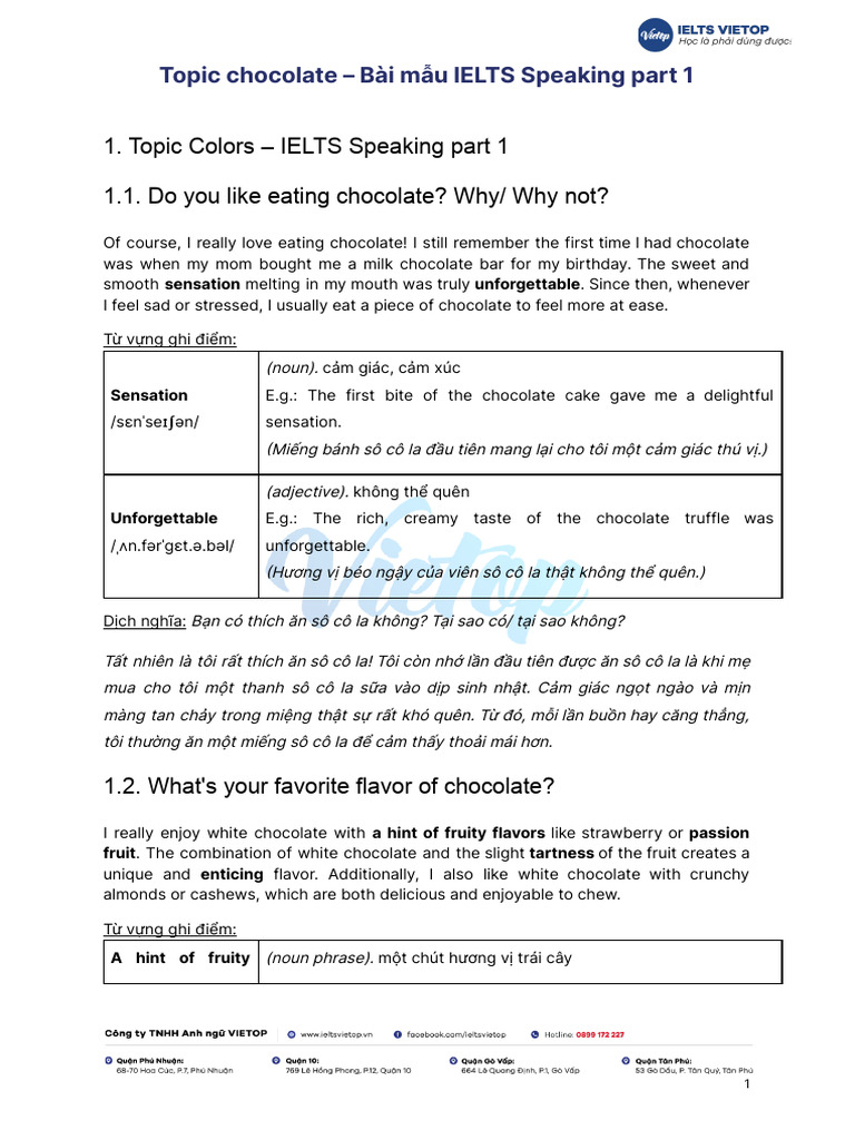 (PDF) Topic Chocolate | PDF