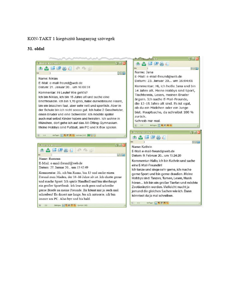 KONTAKT-1 - Kieg - Hanganyag - Szöv New Version | PDF