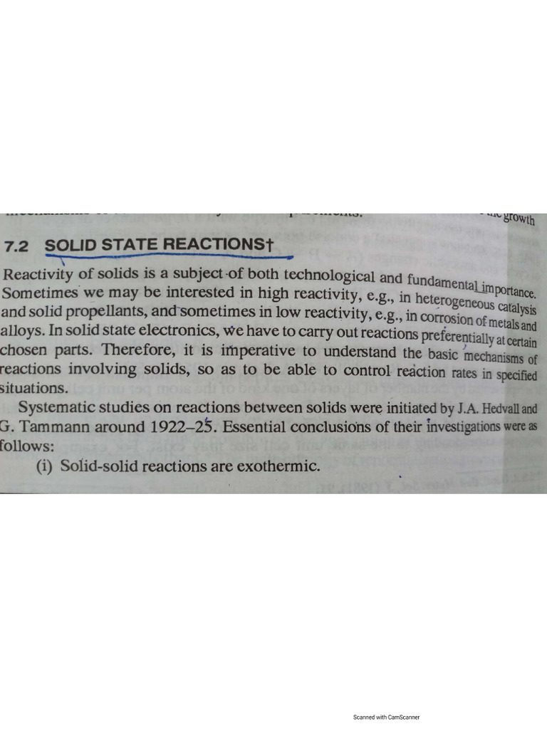 Solid State Reactions | PDF