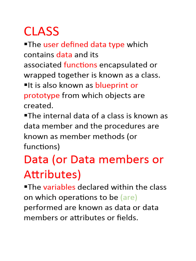 Grade X Unit 2 Class As The Basis Of All Computation Pdf Variable Computer Science