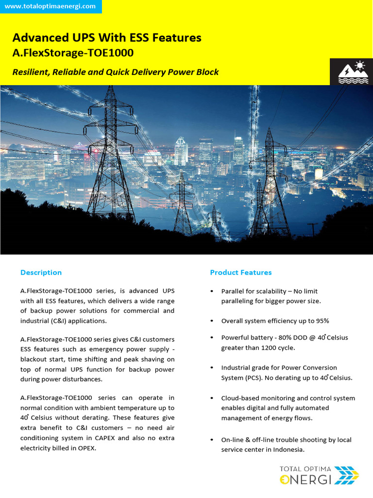Advanced UPS with ESS Features | PDF | Electrical Engineering ...