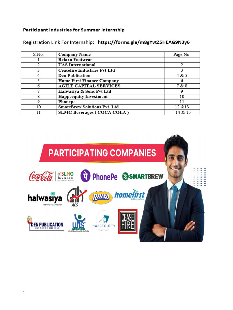 INTERNSHIP Program | PDF | Marketing | Sales