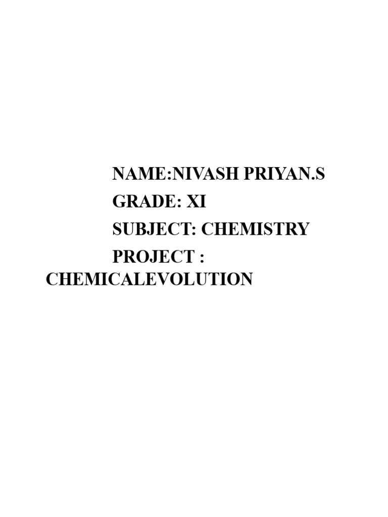 Chemistry First Page | PDF