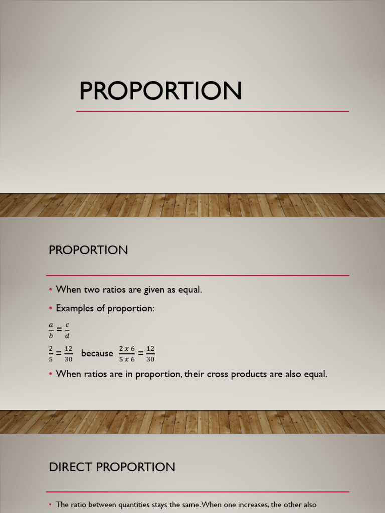 Direct Proportion Pdf Ratio Mathematics