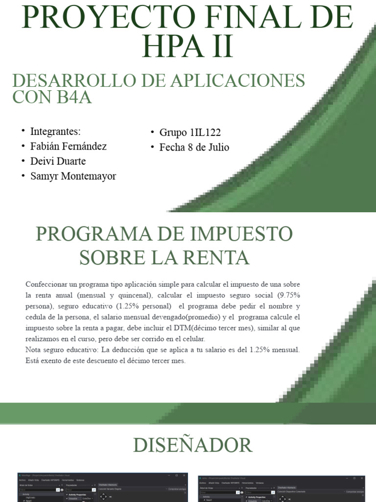 Proyecto HPA Presentación | PDF