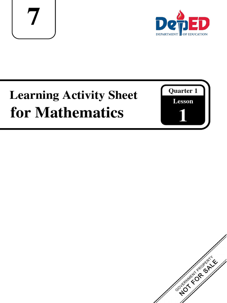 Q1_WS_Mathematics-7_Lesson-1_Week-1 | PDF | Circle | Polygon
