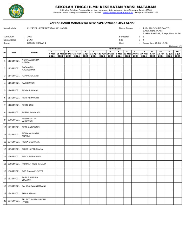 Update Absensi 21a3 2 | PDF