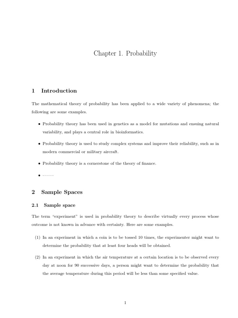 Probability - Extra Notes | PDF | Probability Theory | Empty Set