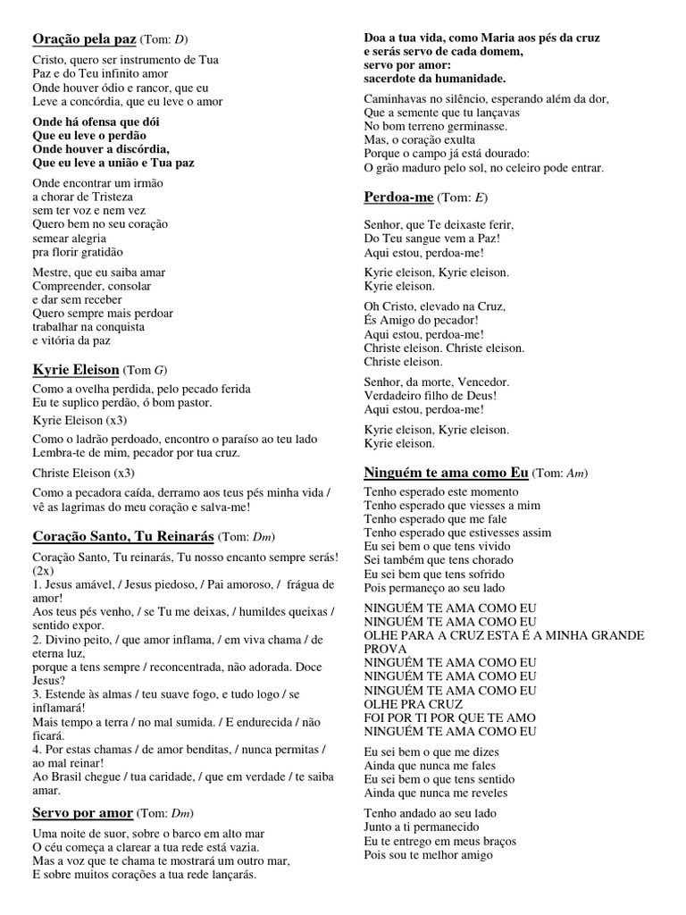 Cantos Via Sacra (Letras) - 2014 | PDF | Jesus | Amor