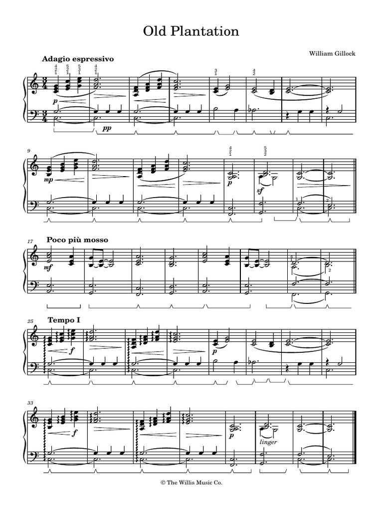 Old Plantation William Gillock | PDF