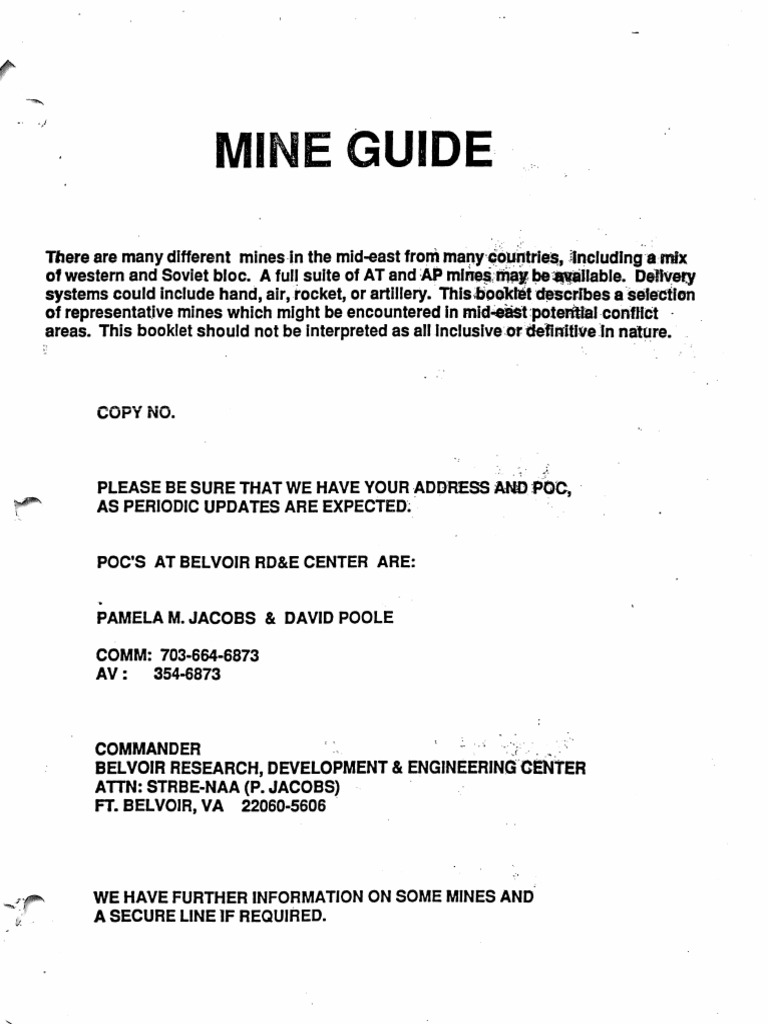 Mine Guide | PDF | Land Mine | Fuze