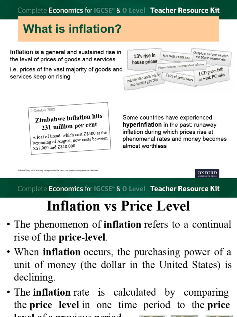 IGCSE Inflation and Deflation | PDF | Cost Of Living | Inflation