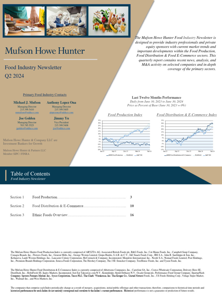 Food Production Distribution Newsletter Q2 24 | PDF