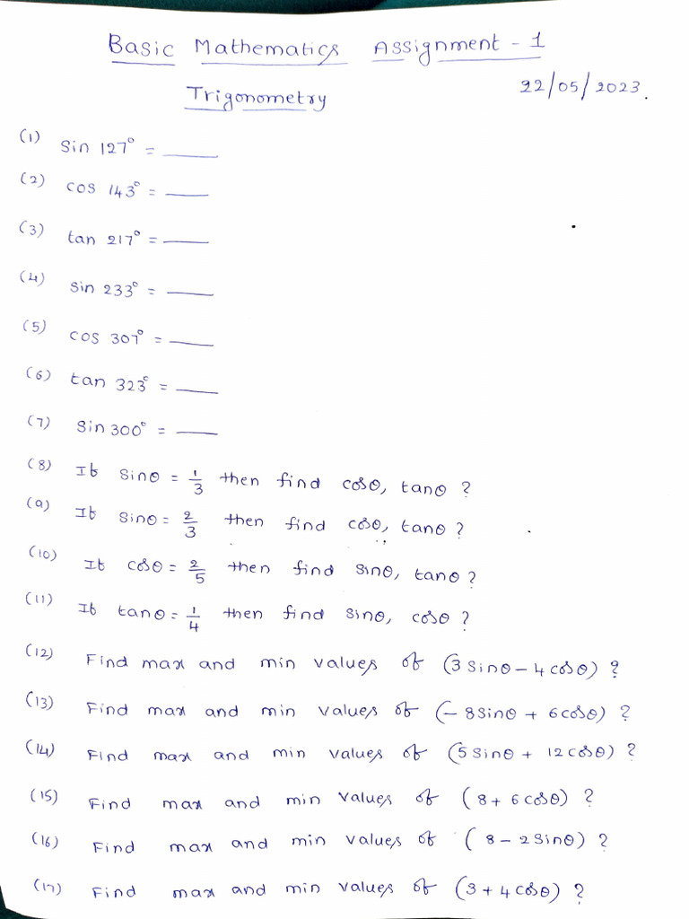 BM Assignment - 1 (22nd May) | PDF