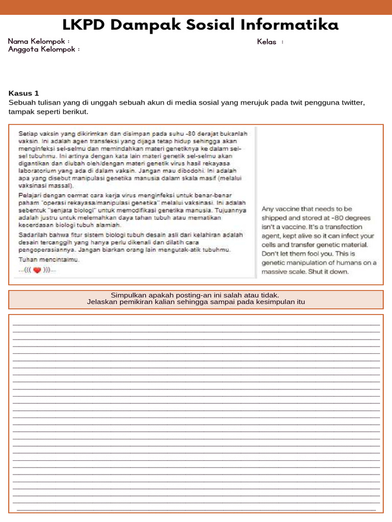 LKPD Dampak Sosial Informatika | PDF | Game & Aktivitas | Komputer