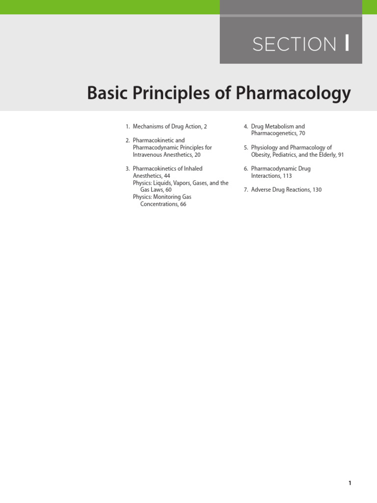 SECTION I Basic Principles of Pharmacology | PDF | Self-Improvement
