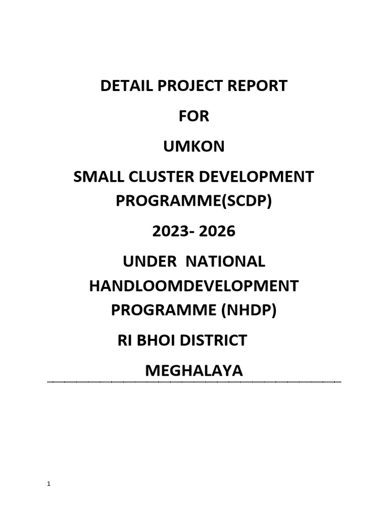 Umkon Handloom Development Report 2023-26 | PDF | Weaving | Loom