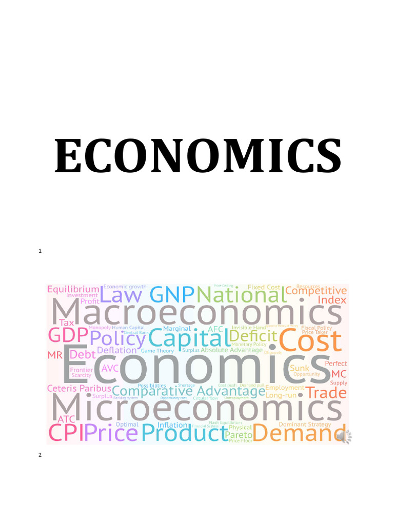 ECON01 Introduction | PDF | Economics | Economies